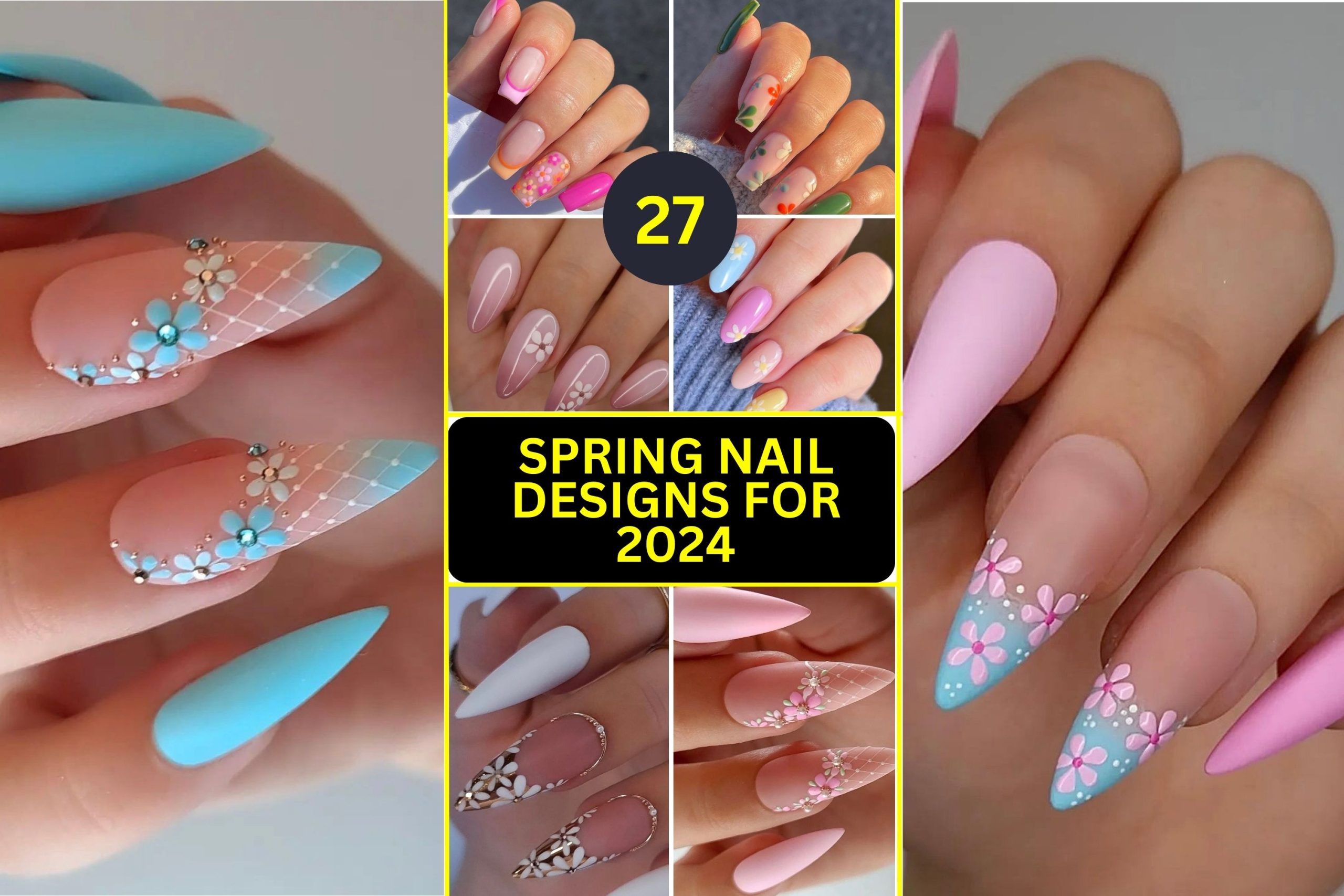 Bloom with Style: 27 Must-Try Spring Flower Nail Designs for a Chic ...