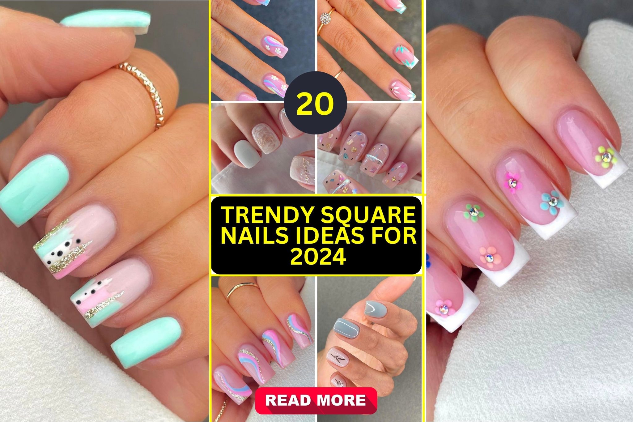 Top 20 Trendy Square Nails Ideas for 2024: Unleash Your Style!