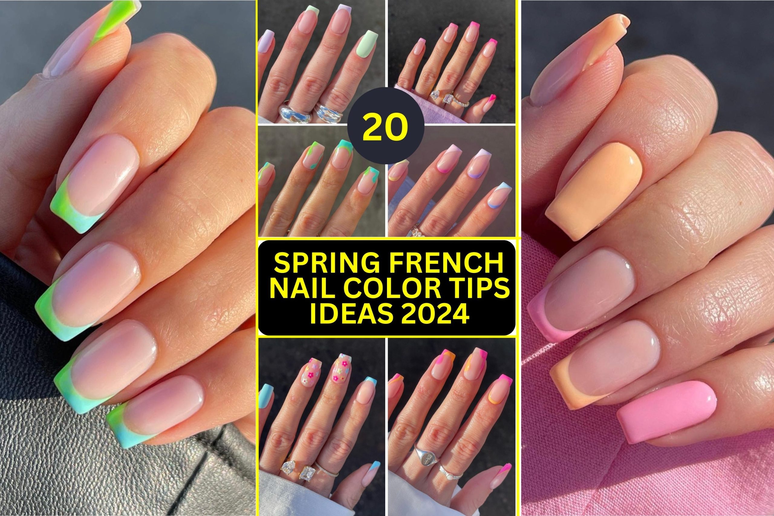 20 Spring French Nail Color Tips Ideas 2024: Unveil Trendsetting Manicures!