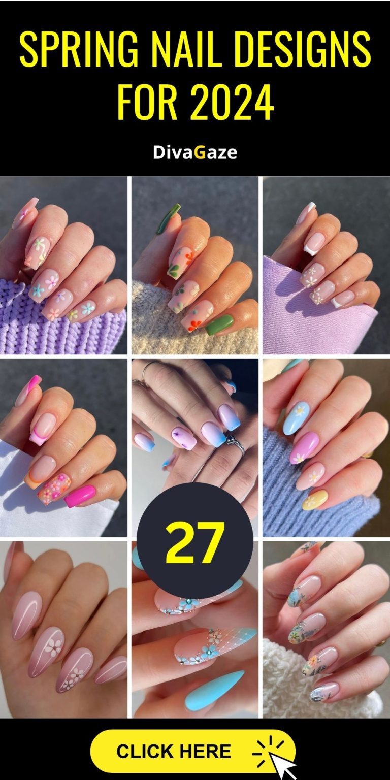 Bloom with Style: 27 Must-Try Spring Flower Nail Designs for a Chic ...