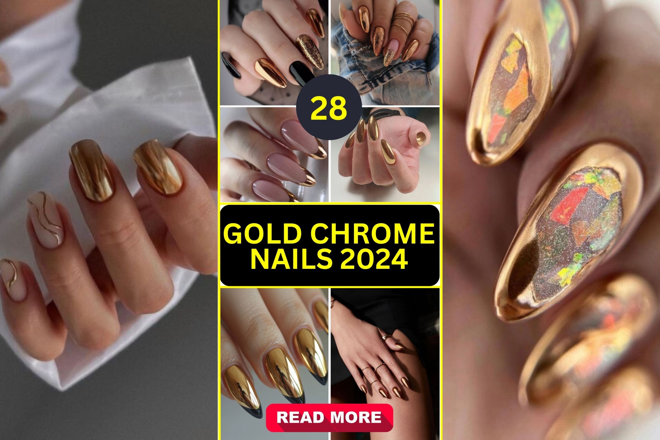 33 Gold Chrome Nails: Luxe Trends & Chic Designs - divagaze.com