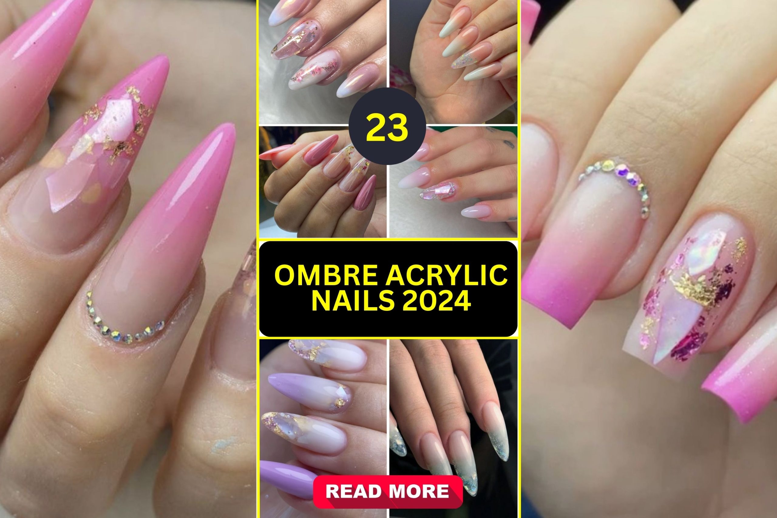 Top 23 Ombré Acrylic Nail Designs - Embrace 2024's Chic Nail Art Trends ...