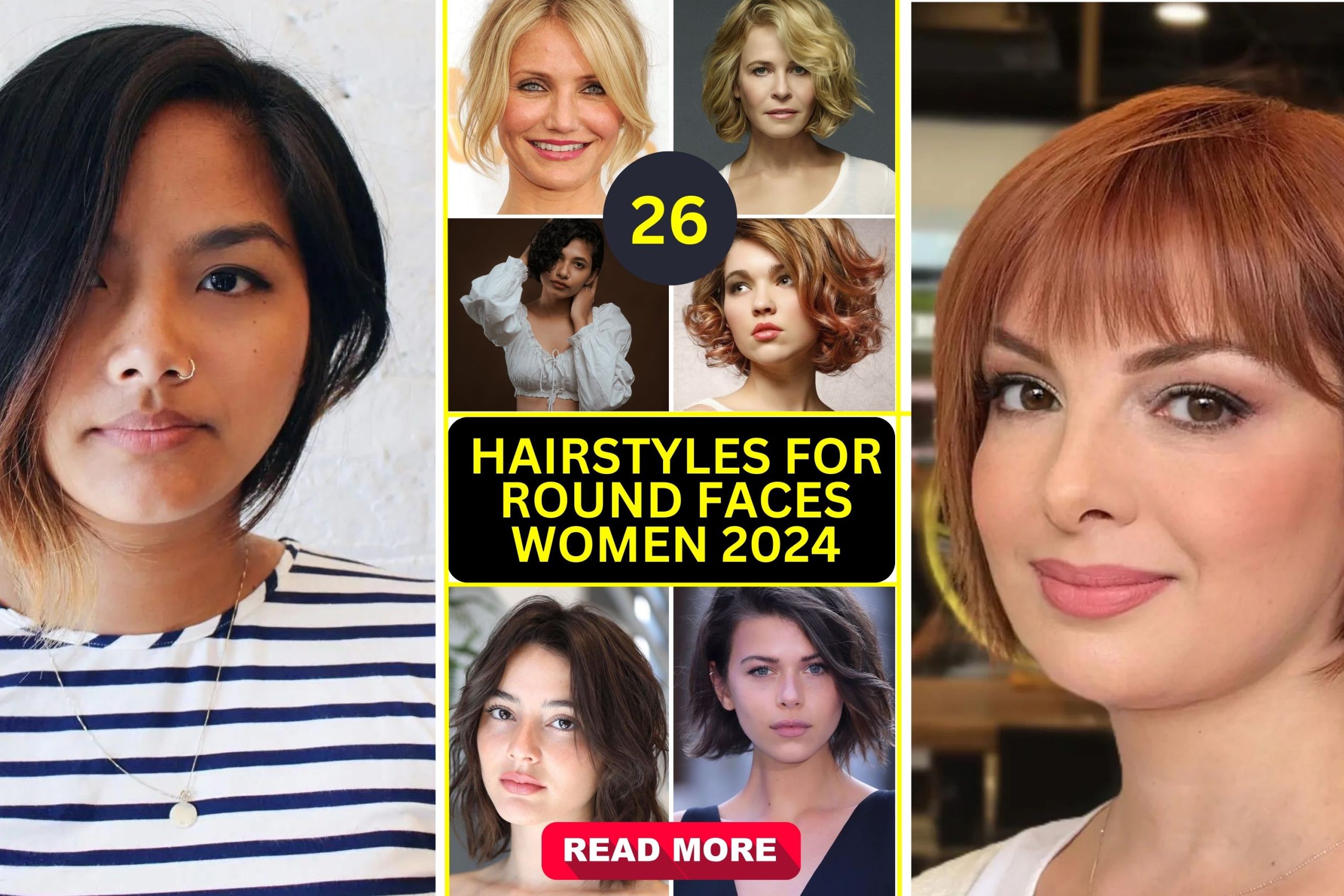 31 Trending Hairstyles for Round Faces Women - Top Picks - divagaze.com