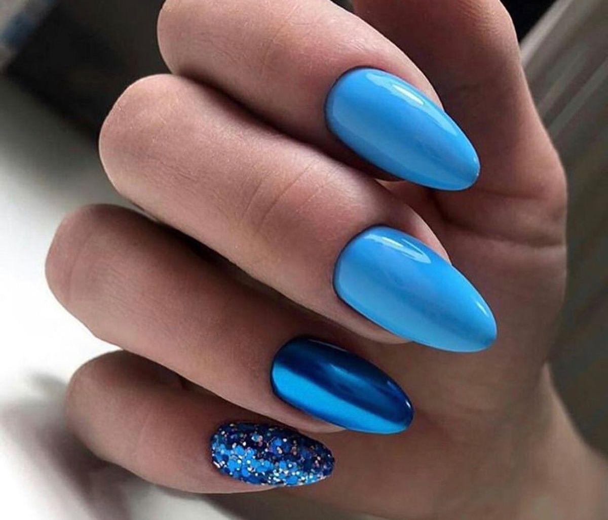 Top 26 Blue Chrome Nails: Dazzle with Trendy Shades & Designs ...