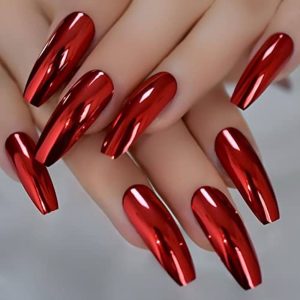 Top 27 Red Chrome Nail Styles - Dazzle with Trendy Manicures ...
