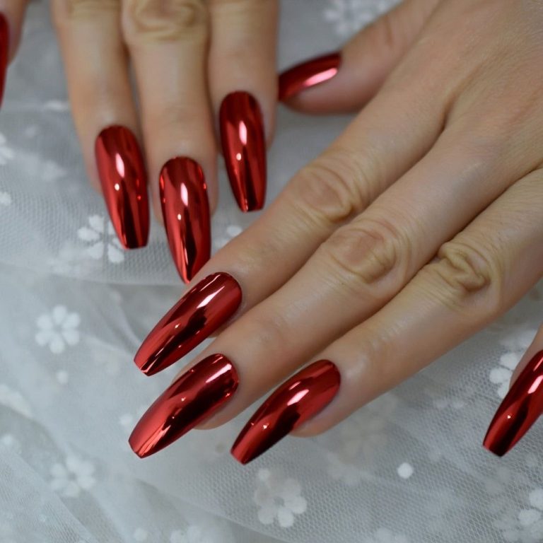 Top 27 Red Chrome Nail Styles - Dazzle with Trendy Manicures ...