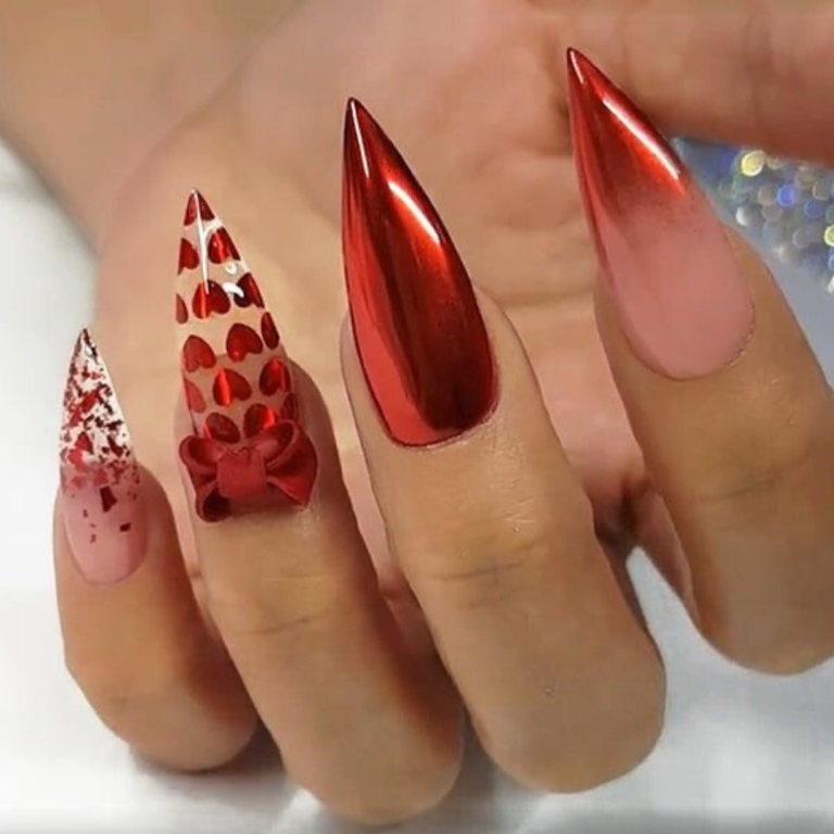 Top 27 Red Chrome Nail Styles - Dazzle with Trendy Manicures ...