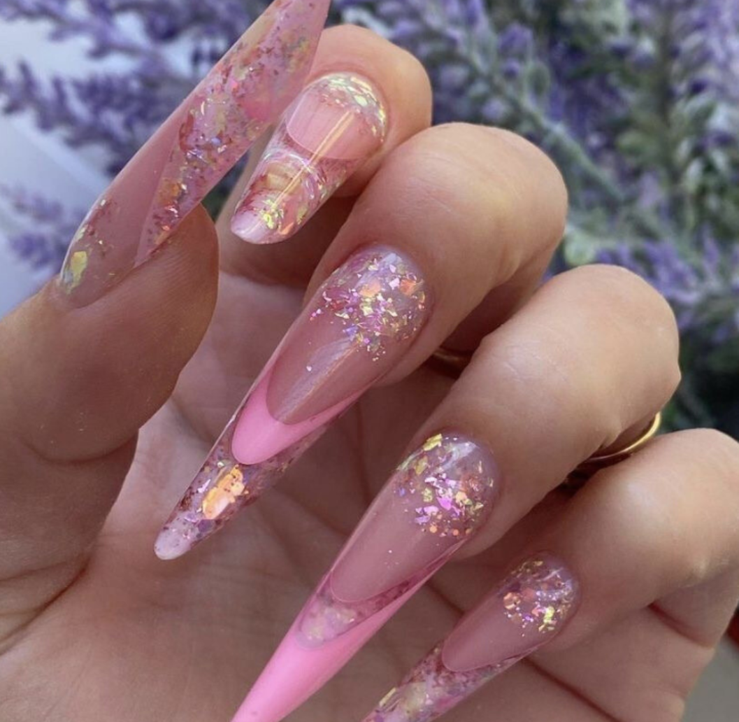 28 Dazzling Acrylic Glitter Nails to Shine in 2024 | Trendy Manicure ...