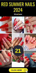 21 Red Summer Nails 2024: Unveil Trendy Vibrant Designs! - divagaze.com