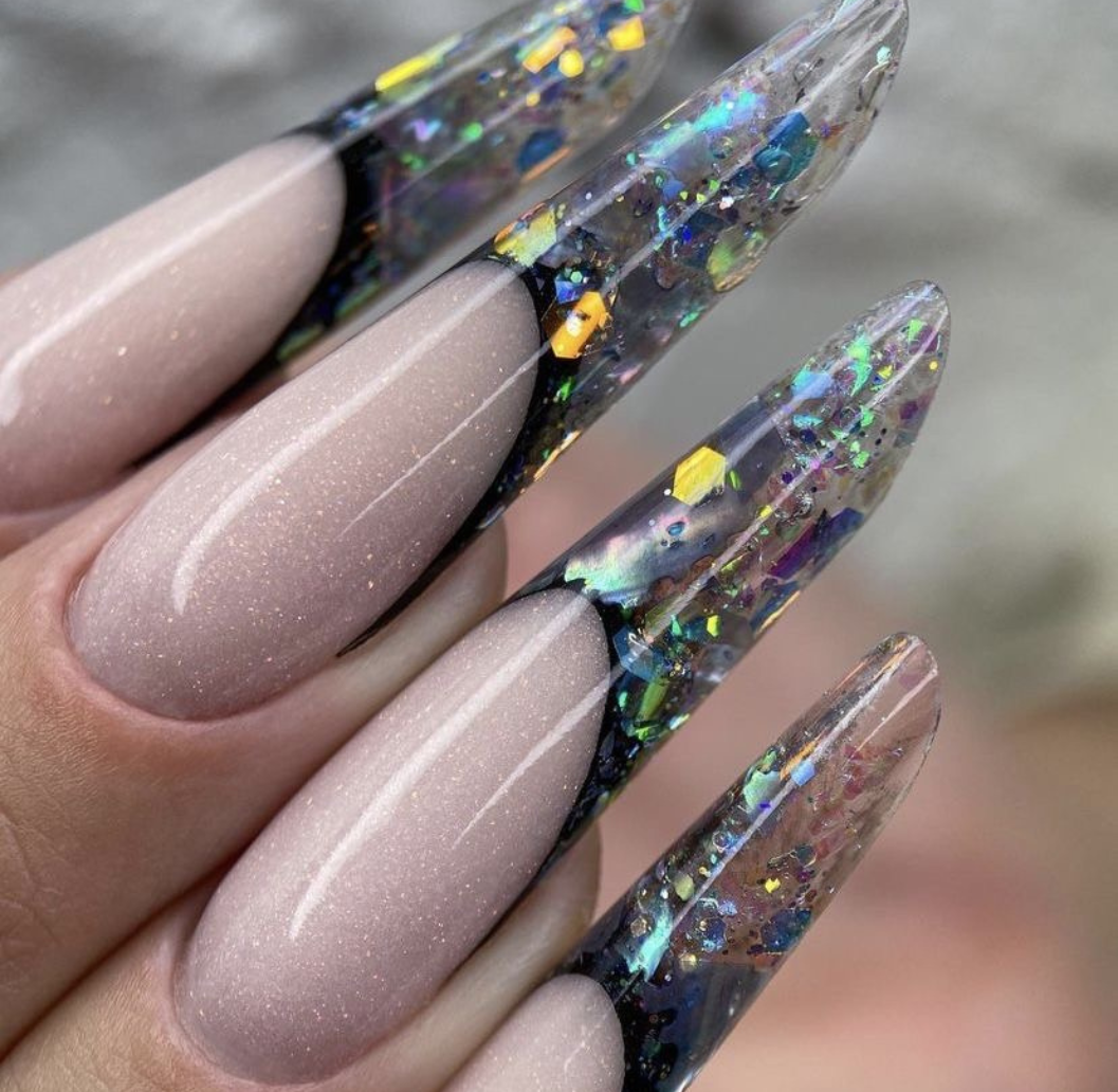 28 Dazzling Acrylic Glitter Nails to Shine in 2024 | Trendy Manicure ...