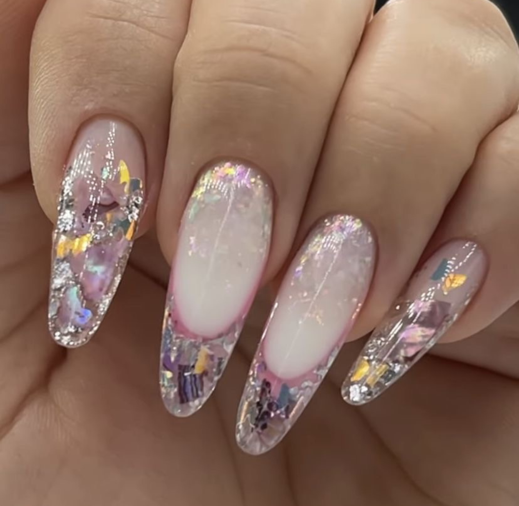 28 Dazzling Acrylic Glitter Nails to Shine in 2024 | Trendy Manicure ...