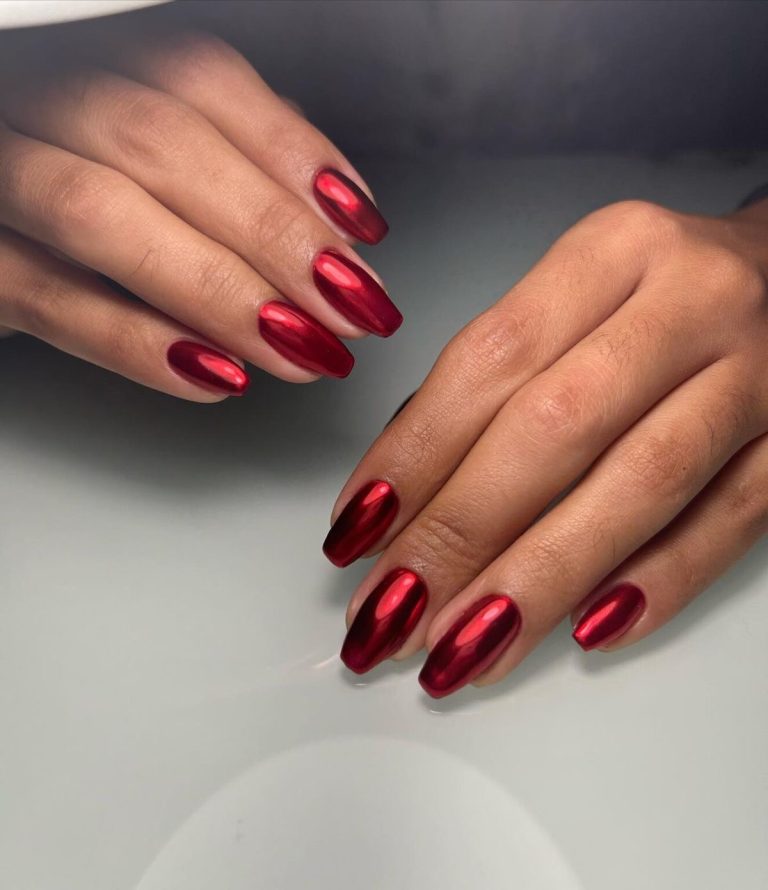 Top 27 Red Chrome Nail Styles - Dazzle with Trendy Manicures ...