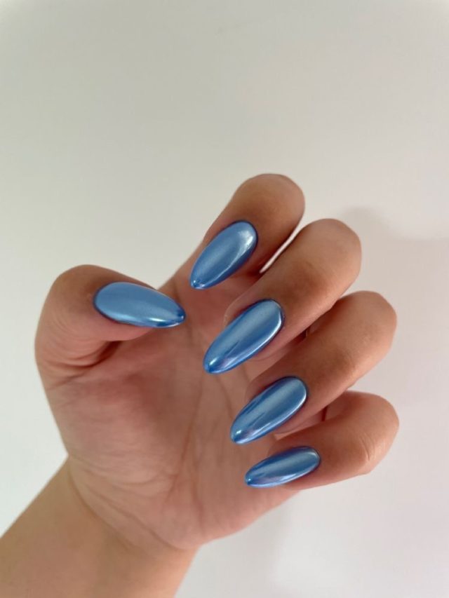 Top 26 Blue Chrome Nails: Dazzle with Trendy Shades & Designs ...