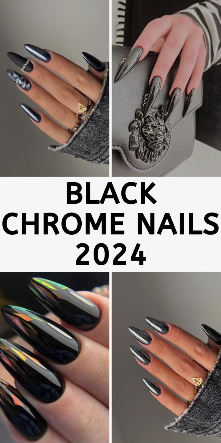 Top 24 Black Chrome Nails 2024: Trendy Designs for Fashion-Forward ...