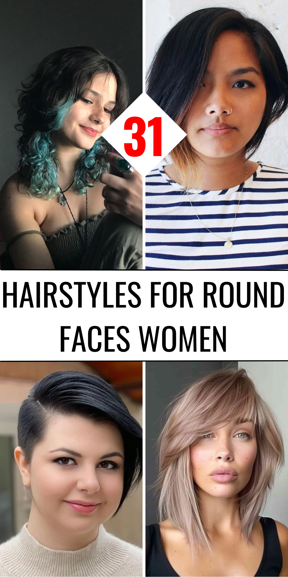 31 Trending Hairstyles for Round Faces Women - Top Picks - divagaze.com