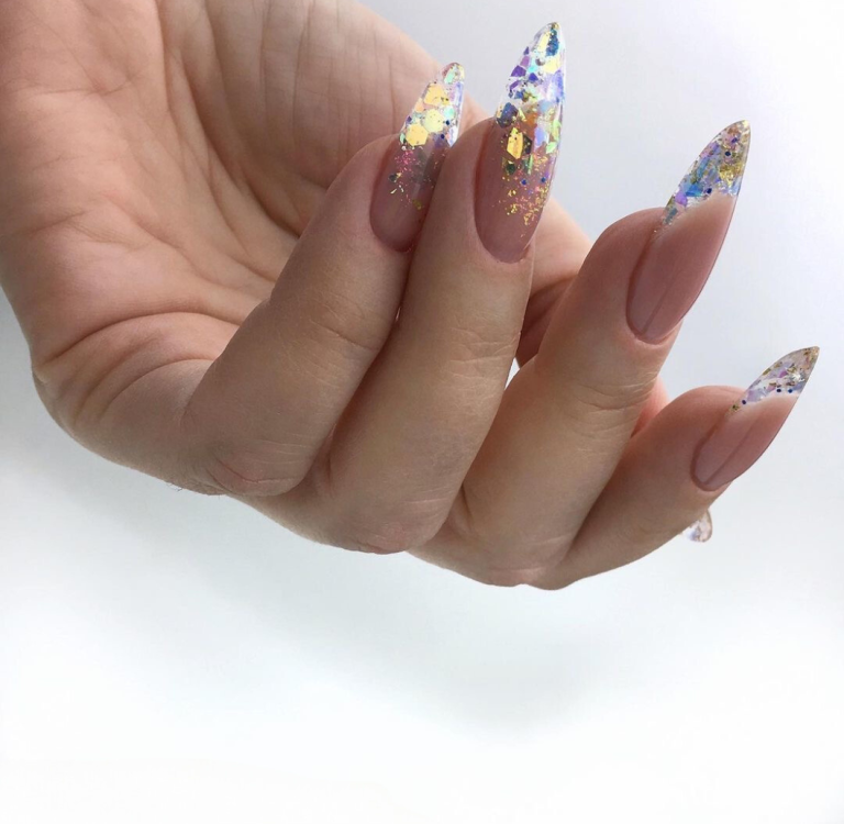 28 Dazzling Acrylic Glitter Nails to Shine in 2024 | Trendy Manicure ...