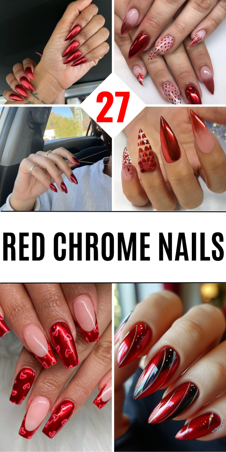 Top 27 Red Chrome Nail Styles - Dazzle with Trendy Manicures ...