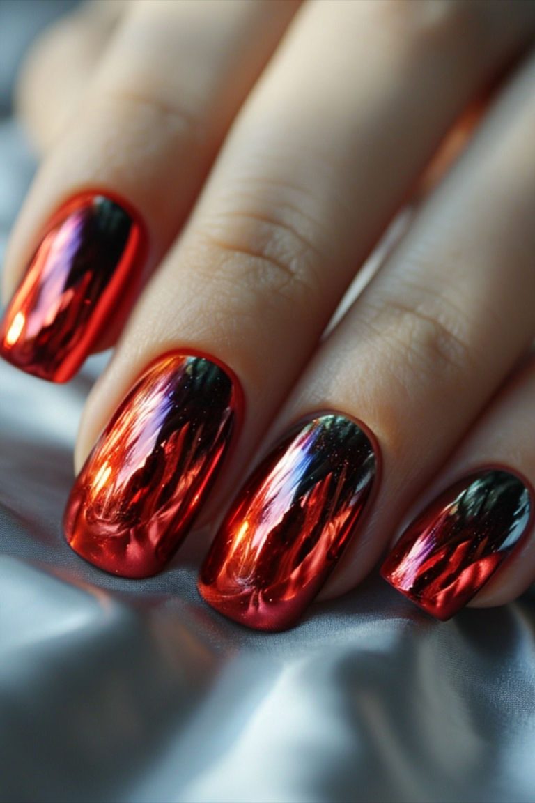 Top 27 Red Chrome Nail Styles - Dazzle with Trendy Manicures ...