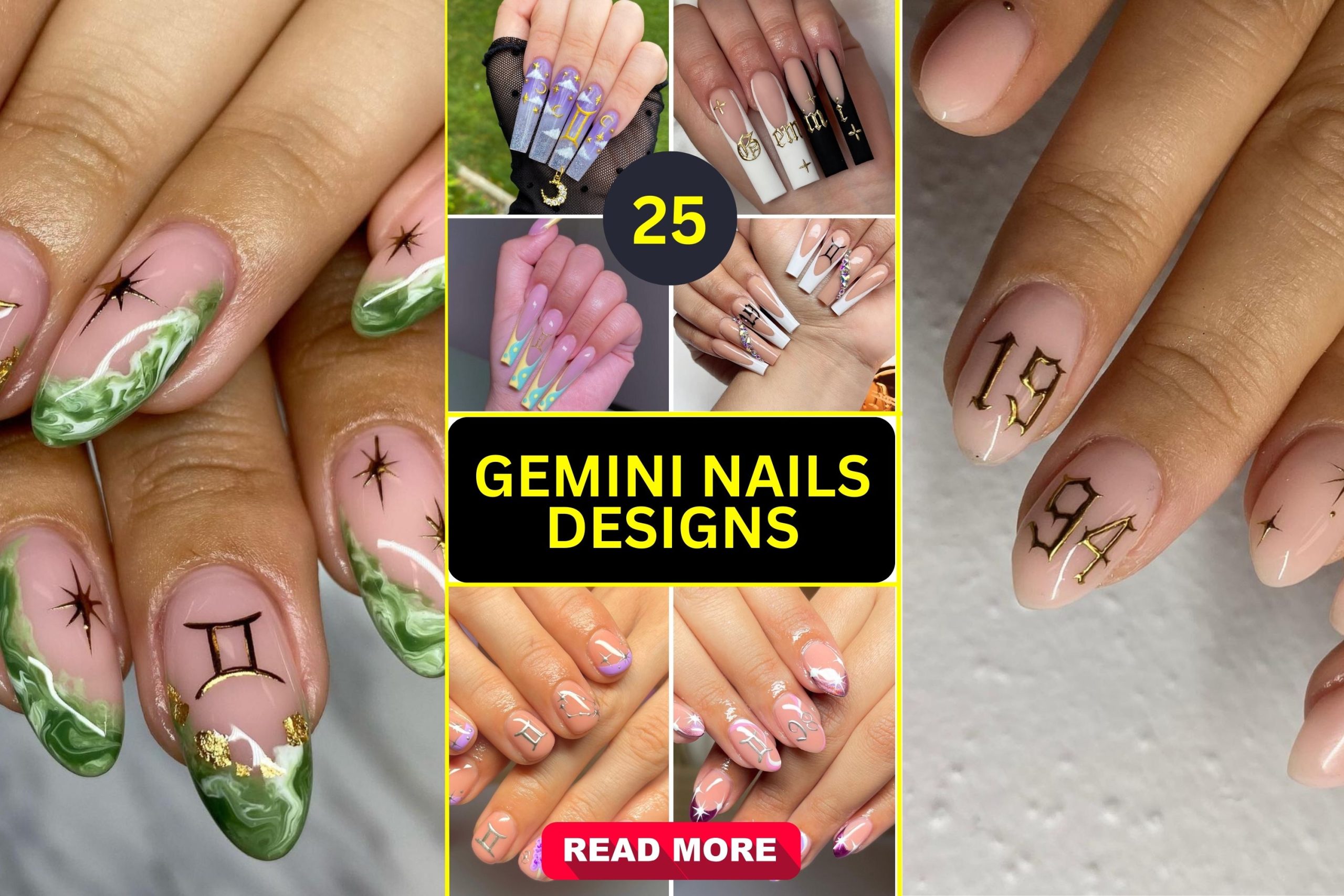 30 Gemini Nails Designs: Unveil Your Cosmic Beauty | Chic & Unique ...