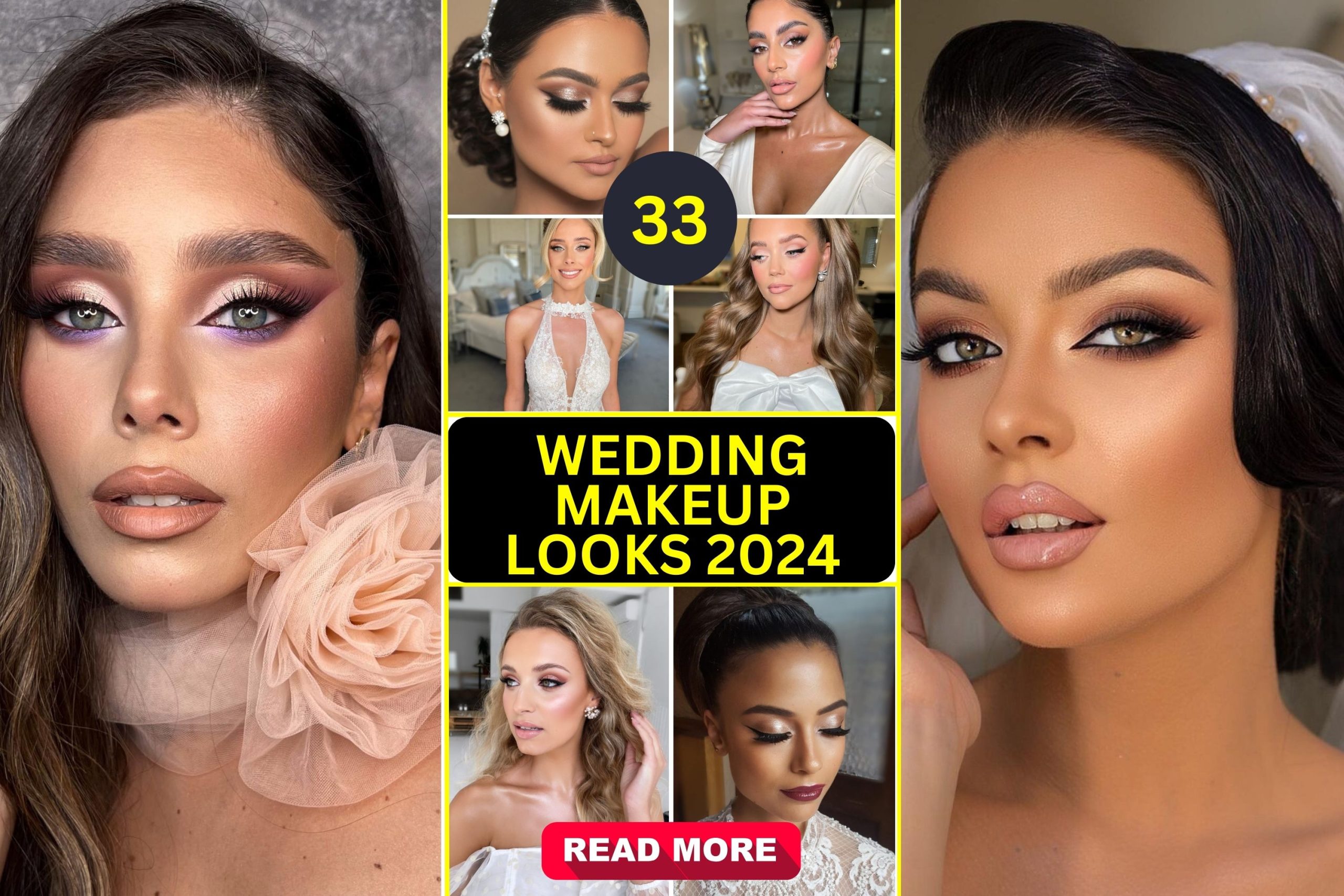 Top 38 Wedding Makeup Looks 2024: Bridal Beauty for Every Eye Color ...