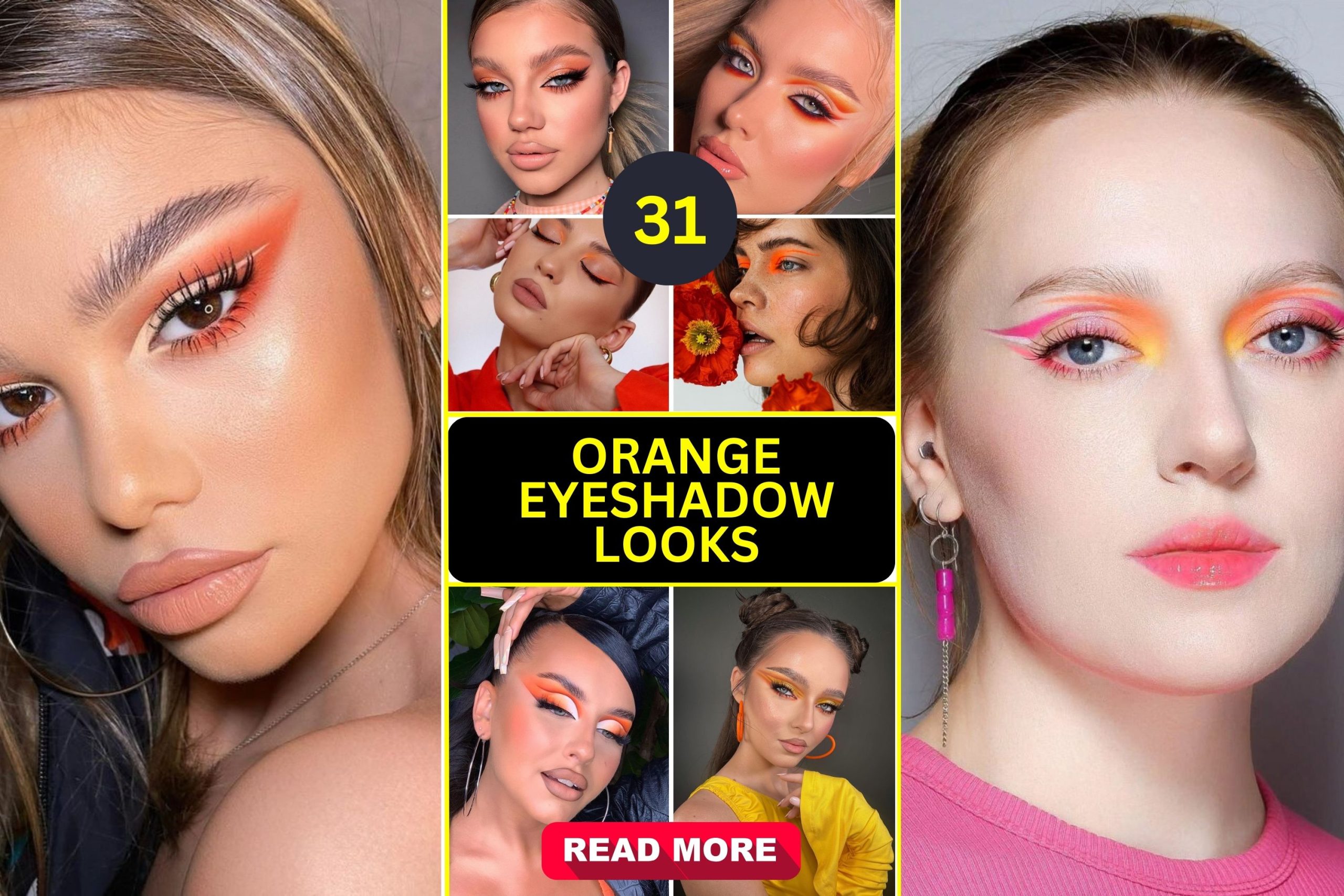31 Vibrant Orange Eyeshadow Looks to Electrify Your 2024 Style ...