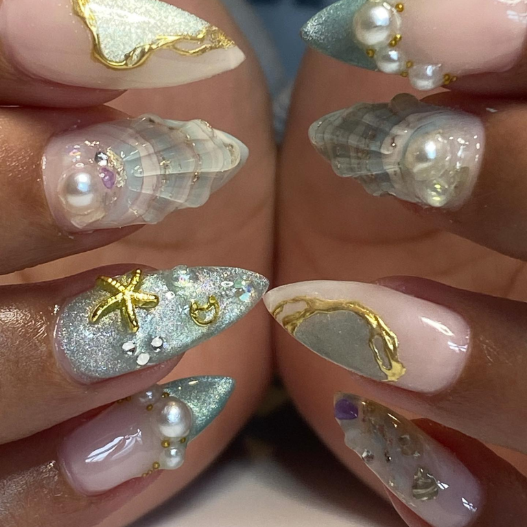 33 Mermaid Nails Designs: Dive into Sea-Inspired Manicure Trends ...