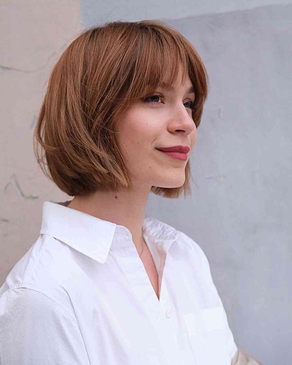 36 Trending Bob Haircuts with Bangs for a Fresh Look in 2024 - divagaze.com