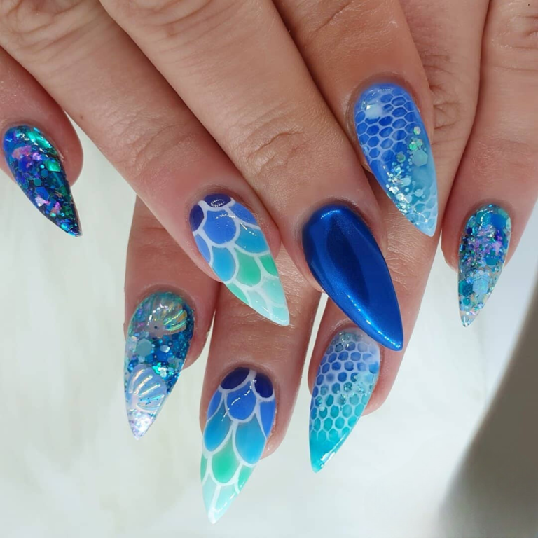 33 Mermaid Nails Designs: Dive into Sea-Inspired Manicure Trends ...