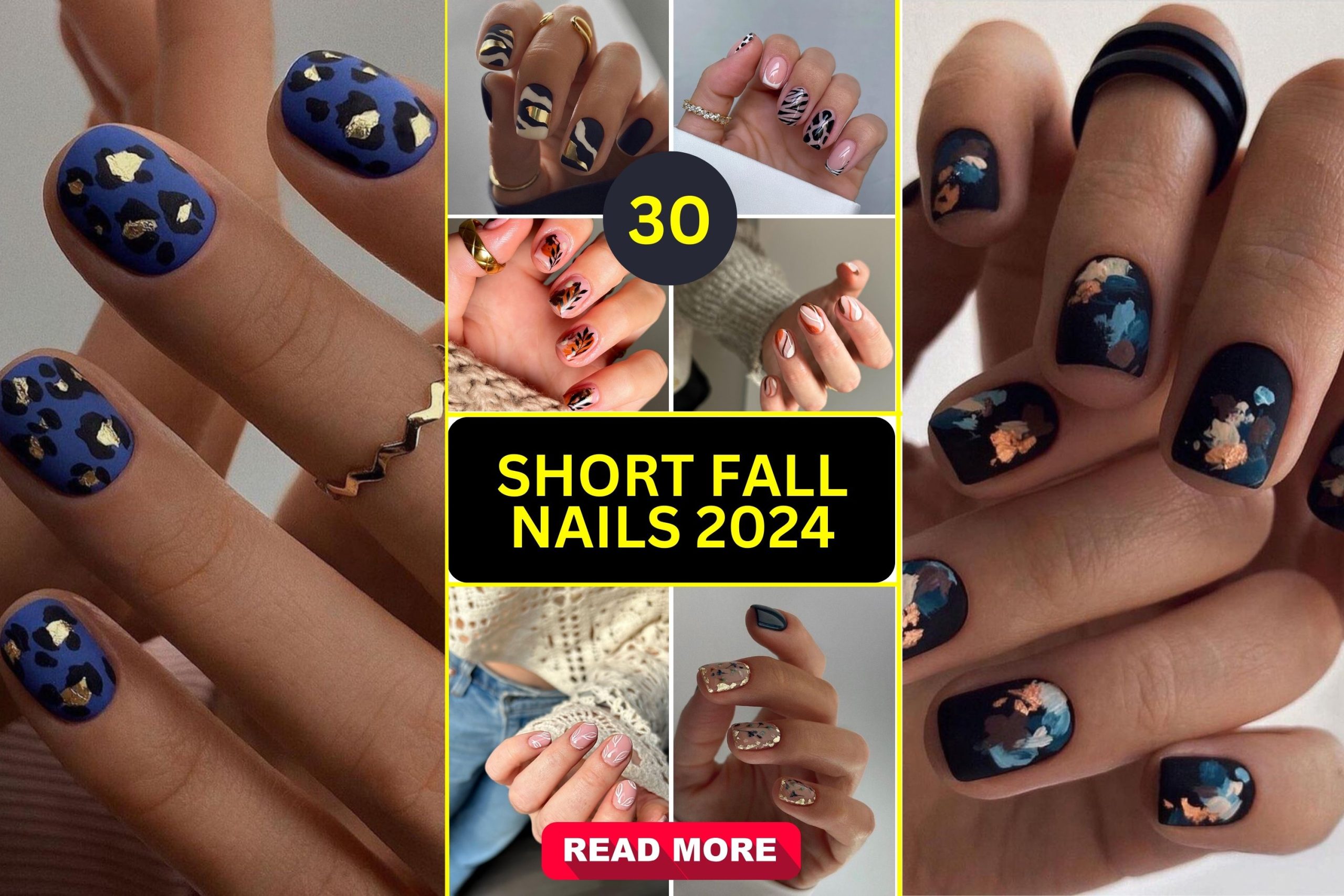 30 Short Fall Nails 2024: Chic Trends for Cozy Autumn Manicures ...