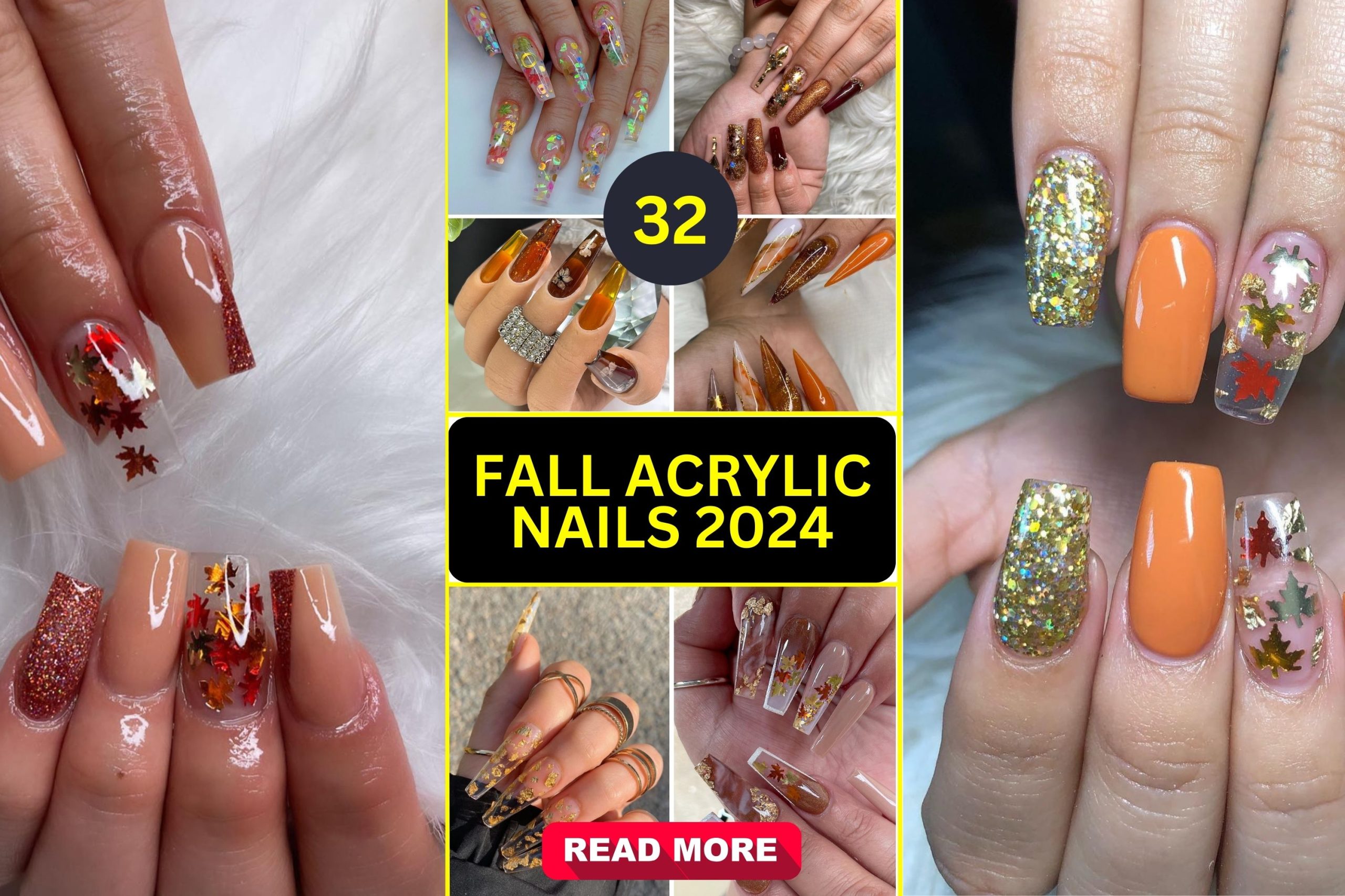 Top 32 Fall Acrylic Nails 2024 – Season’s Trendy & Unique Designs ...