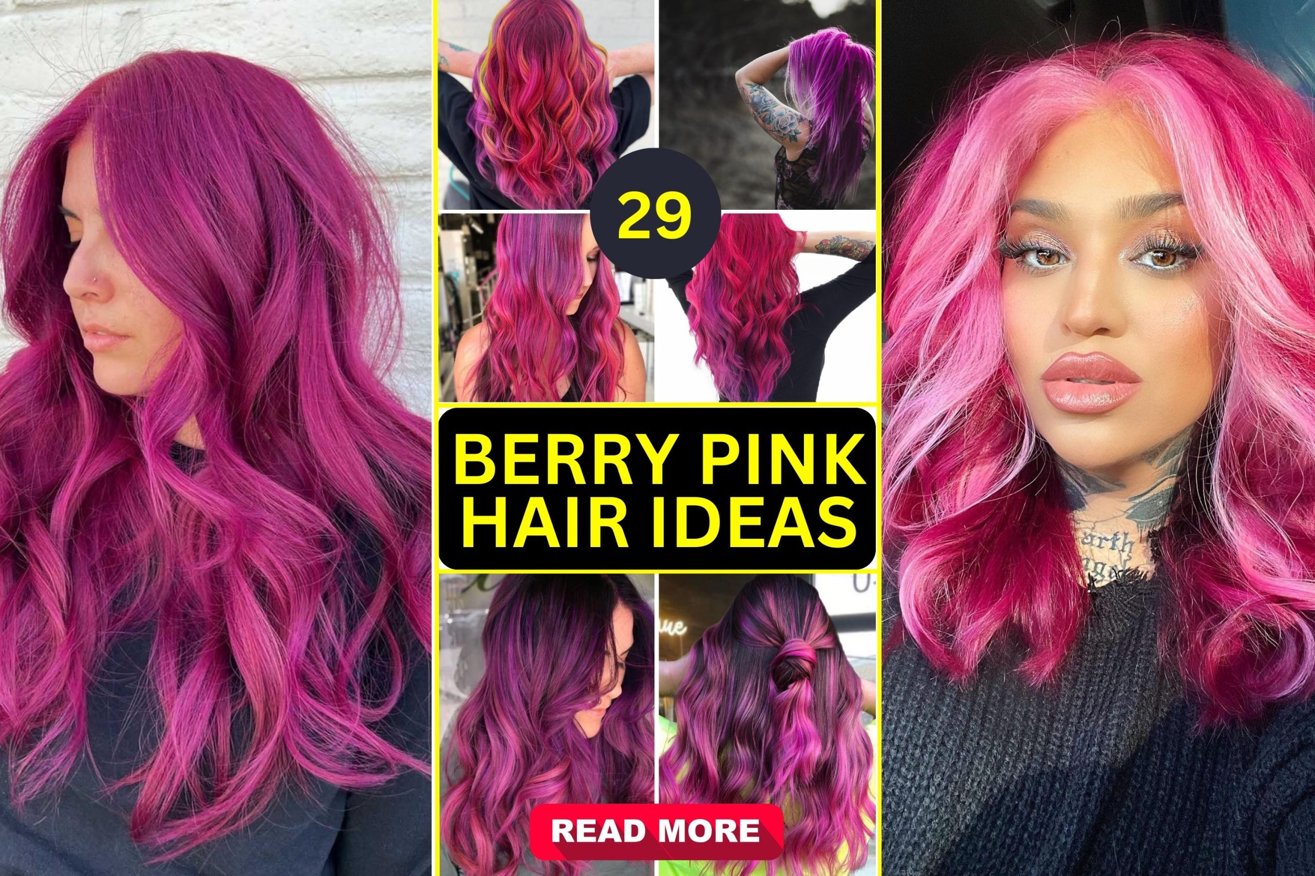 29 Berry Pink Hair Ideas to Refresh Your Look in 2024 - divagaze.com