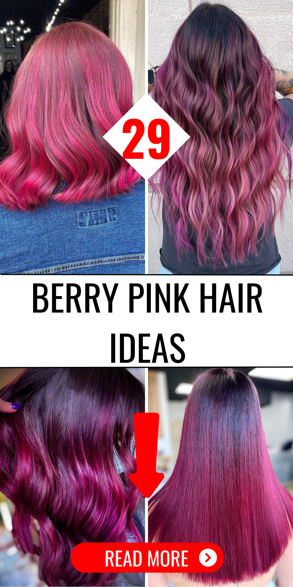 29 Berry Pink Hair Ideas to Refresh Your Look in 2024 - divagaze.com