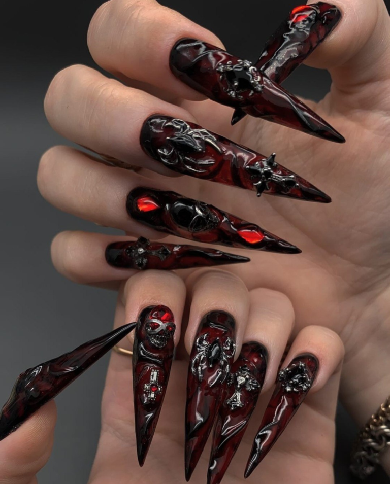 36 Gothic Nails Ideas to Try for a Bold and Edgy Look - divagaze.com