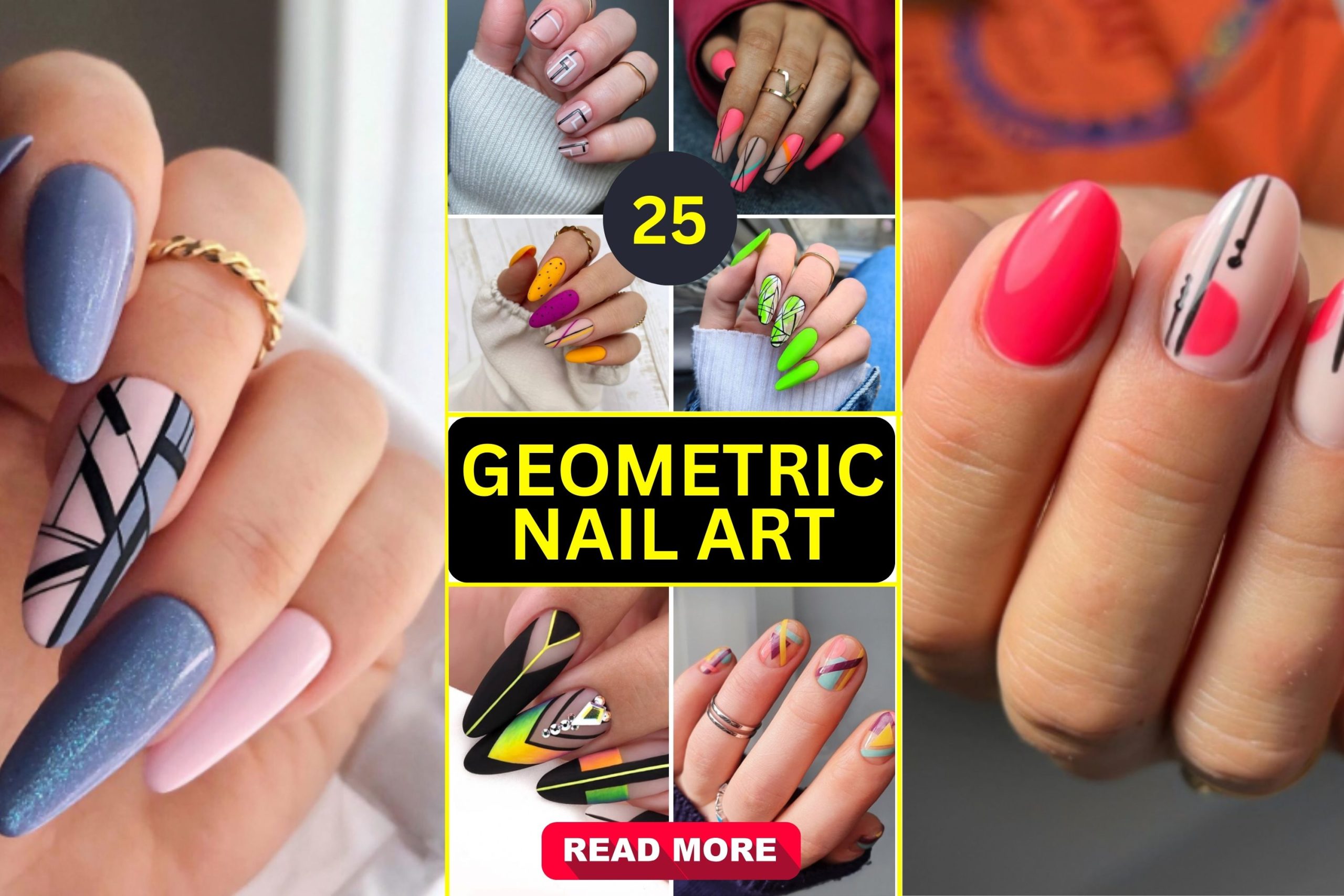 25 Geometric Nail Art Designs 2024: Trendy, Elegant, and Fun Ideas for ...