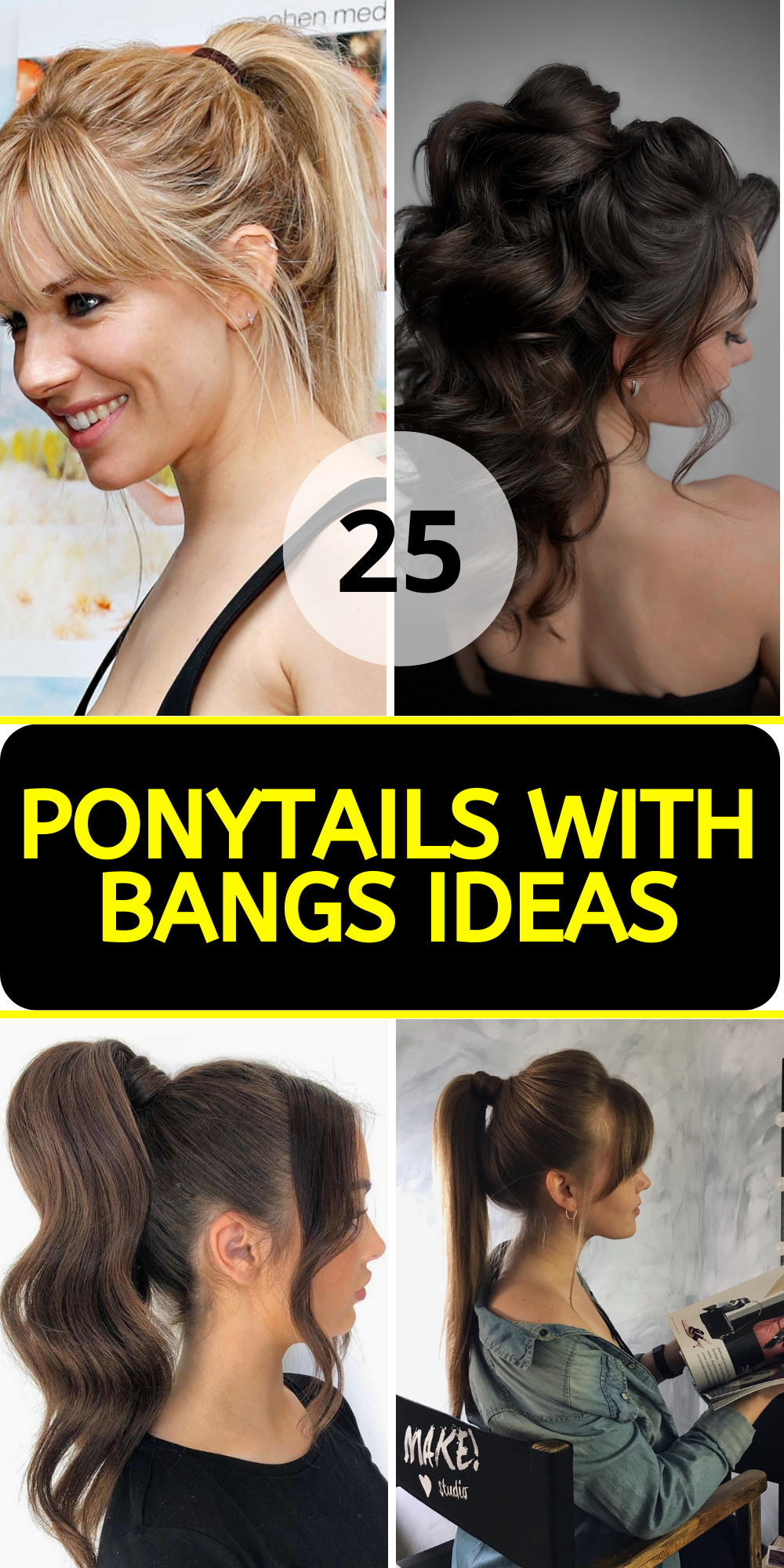 25 Ponytails with Bangs Ideas to Rock in 2024 - divagaze.com