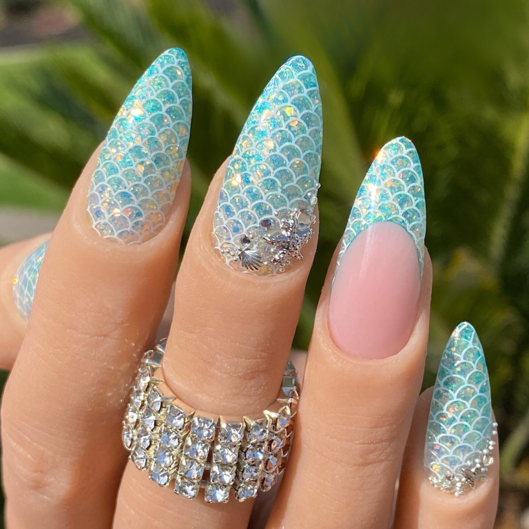 31 Mermaid Nail Art Ideas to Make Your Nails Shine Like a Mermaid's ...