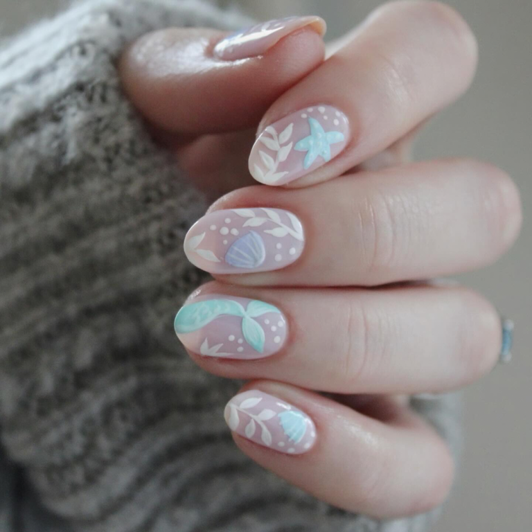 31 Mermaid Nail Art Ideas to Make Your Nails Shine Like a Mermaid's ...