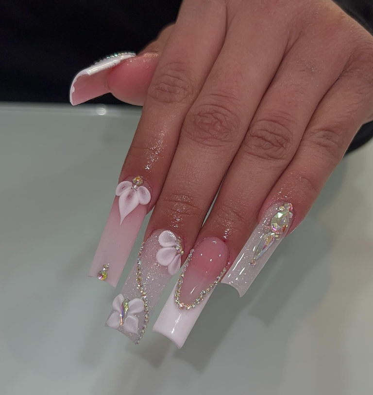 33 Stunning Wedding Acrylic Nails to Make Your Special Day ...