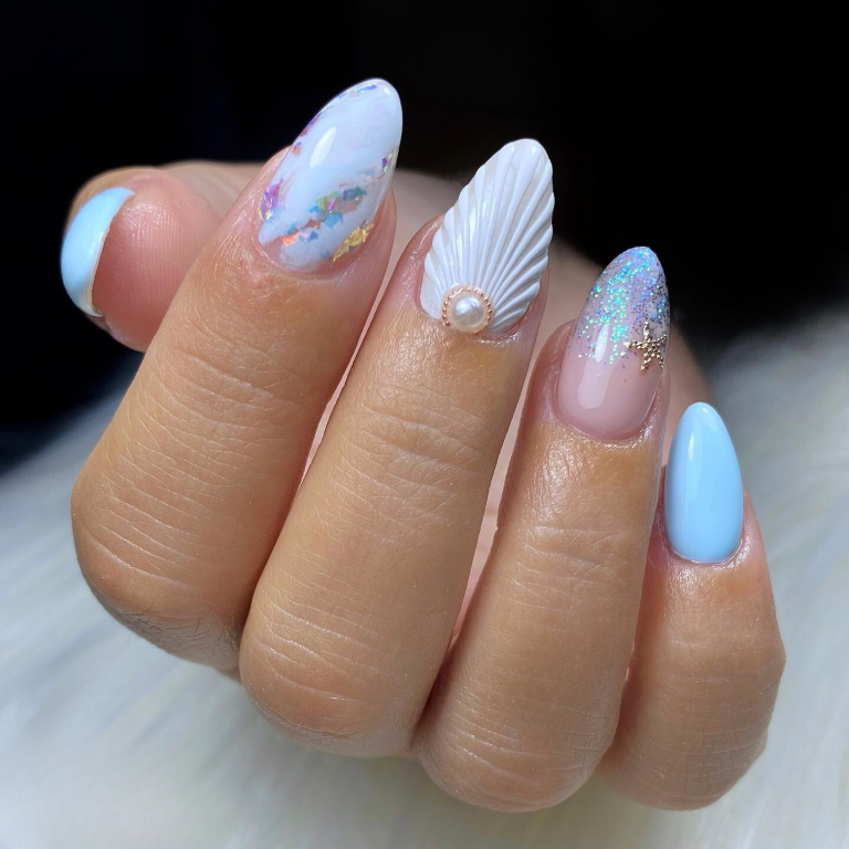 31 Mermaid Nail Art Ideas to Make Your Nails Shine Like a Mermaid's ...