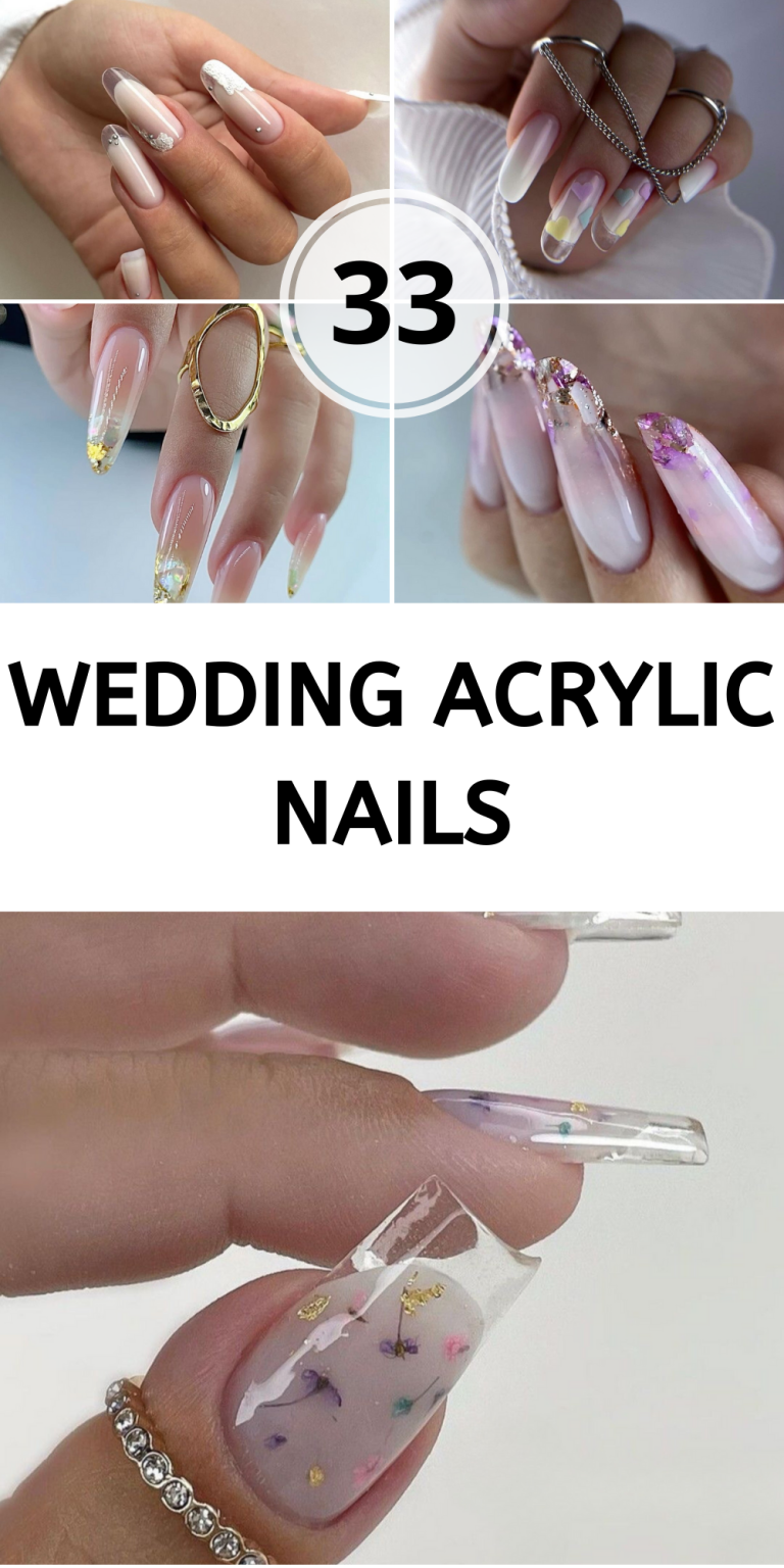 33 Stunning Wedding Acrylic Nails to Make Your Special Day ...