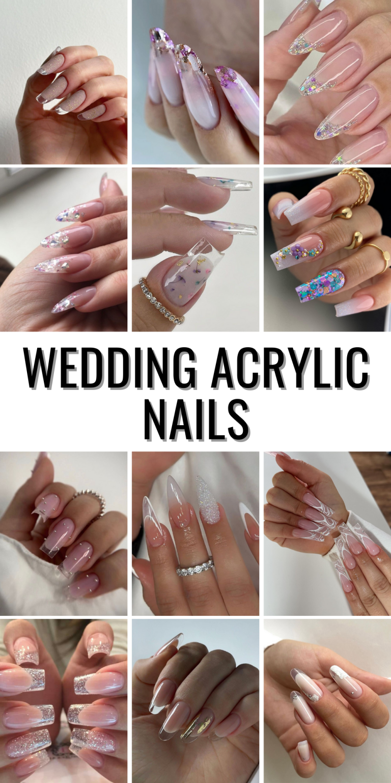 33 Stunning Wedding Acrylic Nails to Make Your Special Day ...