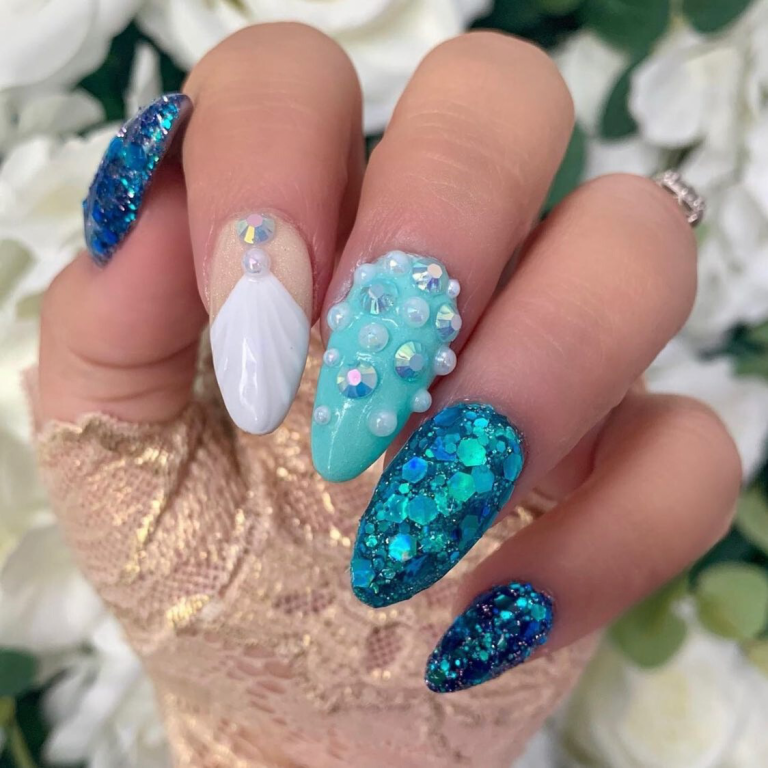 31 Mermaid Nail Art Ideas to Make Your Nails Shine Like a Mermaid's ...