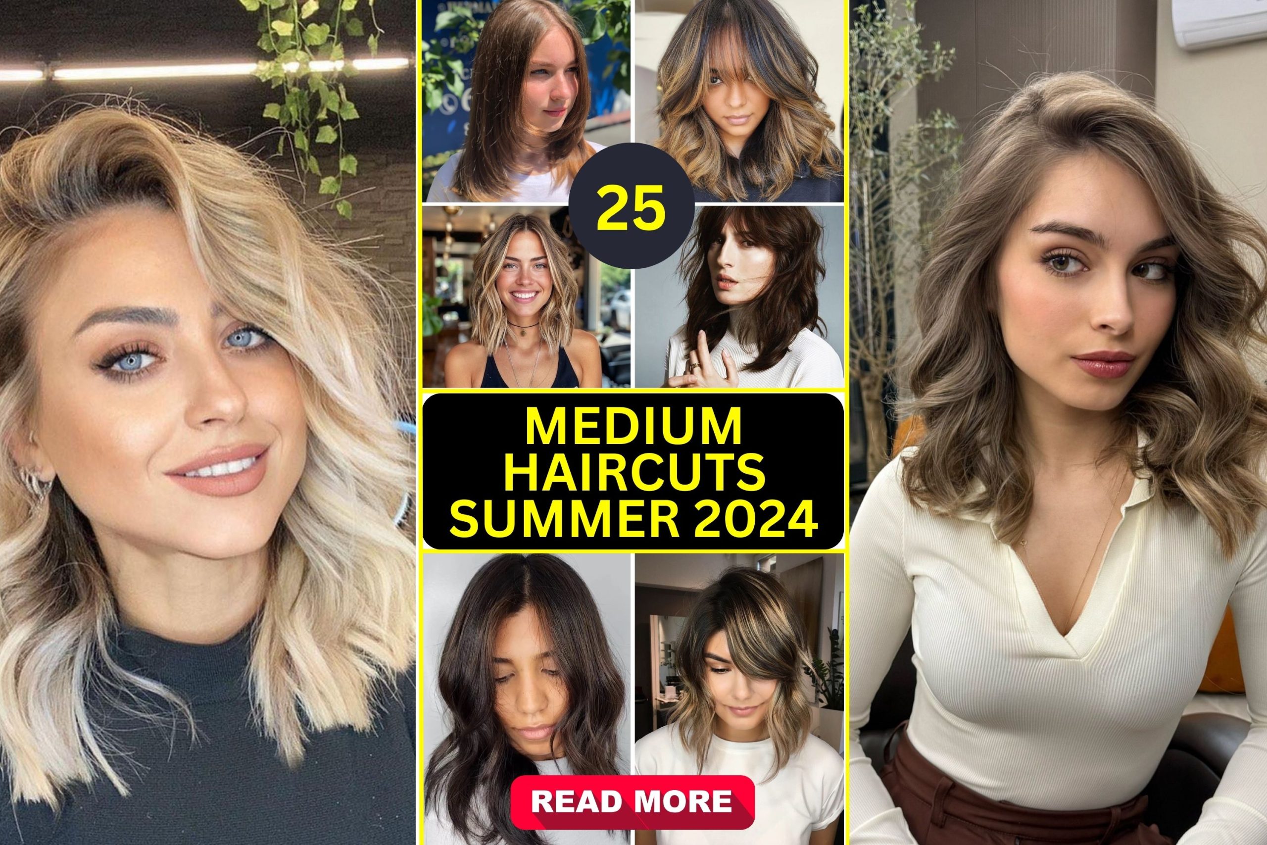 Top 25 Medium Haircuts for Summer 2024 - divagaze.com