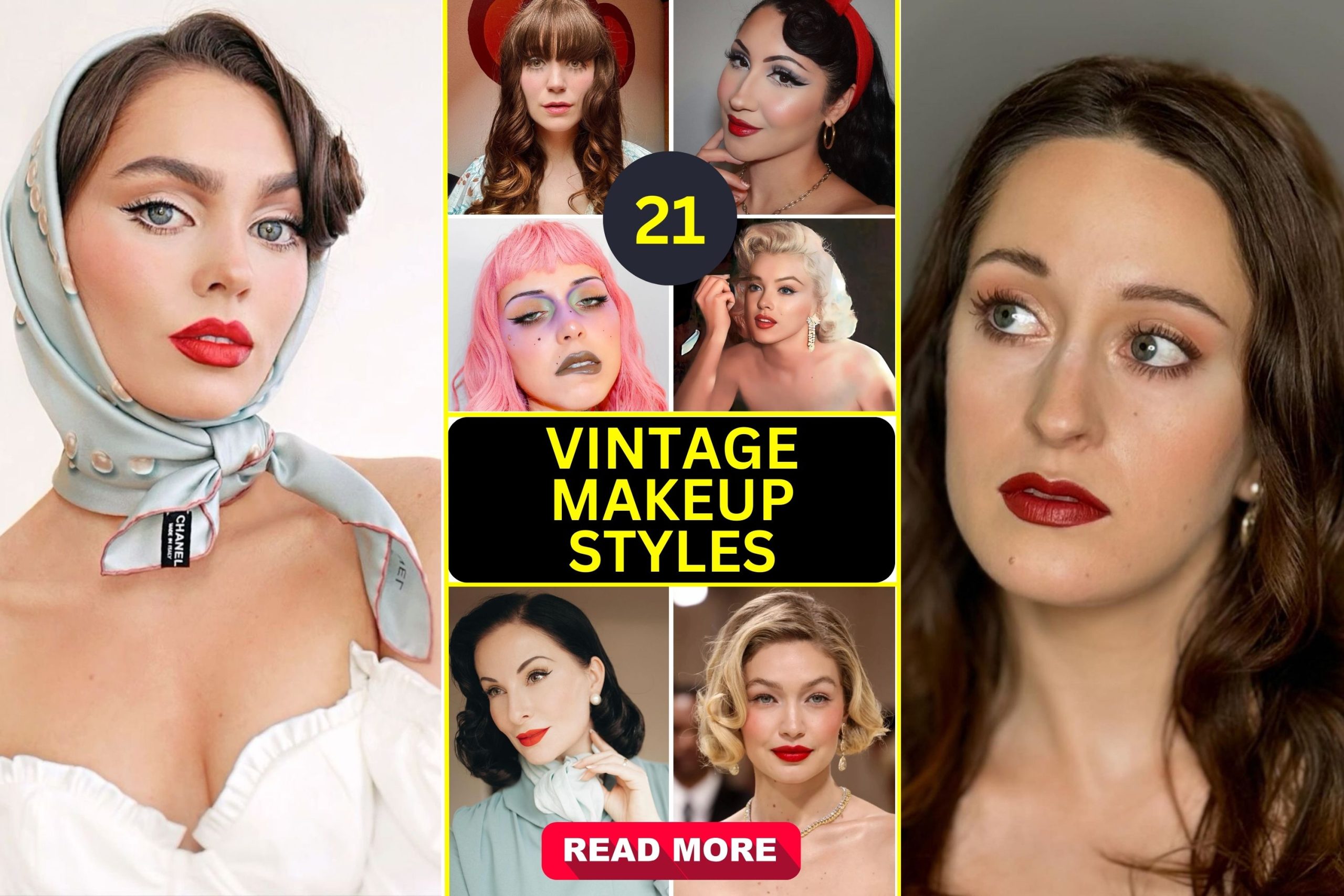 21 Vintage Makeup Styles 2024: Timeless Elegance and Modern Twists for ...
