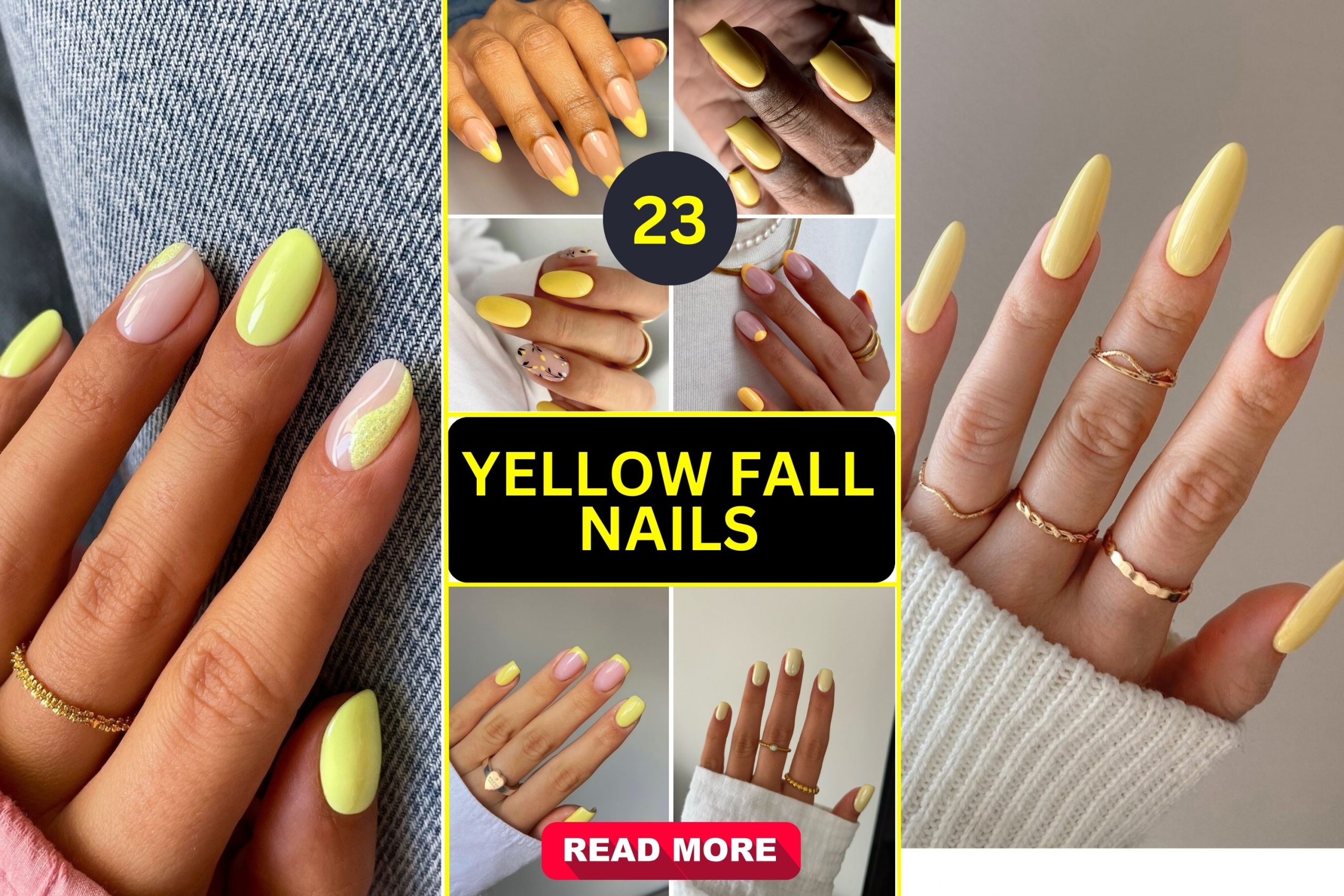 23 Yellow Fall Nails: Mustard, Glitter, and Elegant Designs for a ...