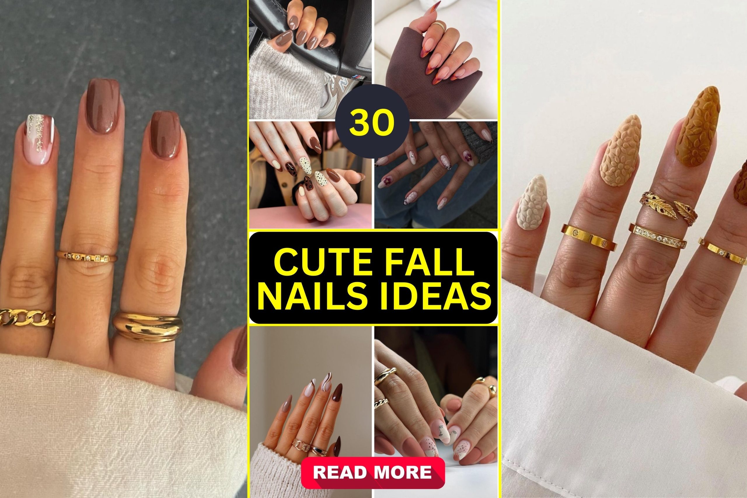 30 Cute Fall Nails Ideas for 2024: Stylish Designs for an Autumn ...