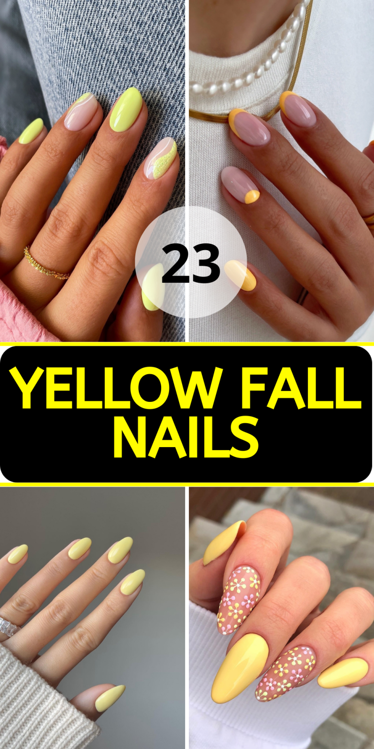 23 Yellow Fall Nails: Mustard, Glitter, and Elegant Designs for a ...