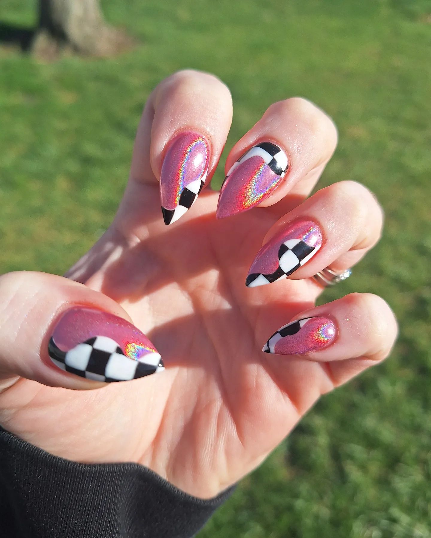 33 Checkerboard Nails for 2024: Trendy, Bold, and Beautiful Designs You ...