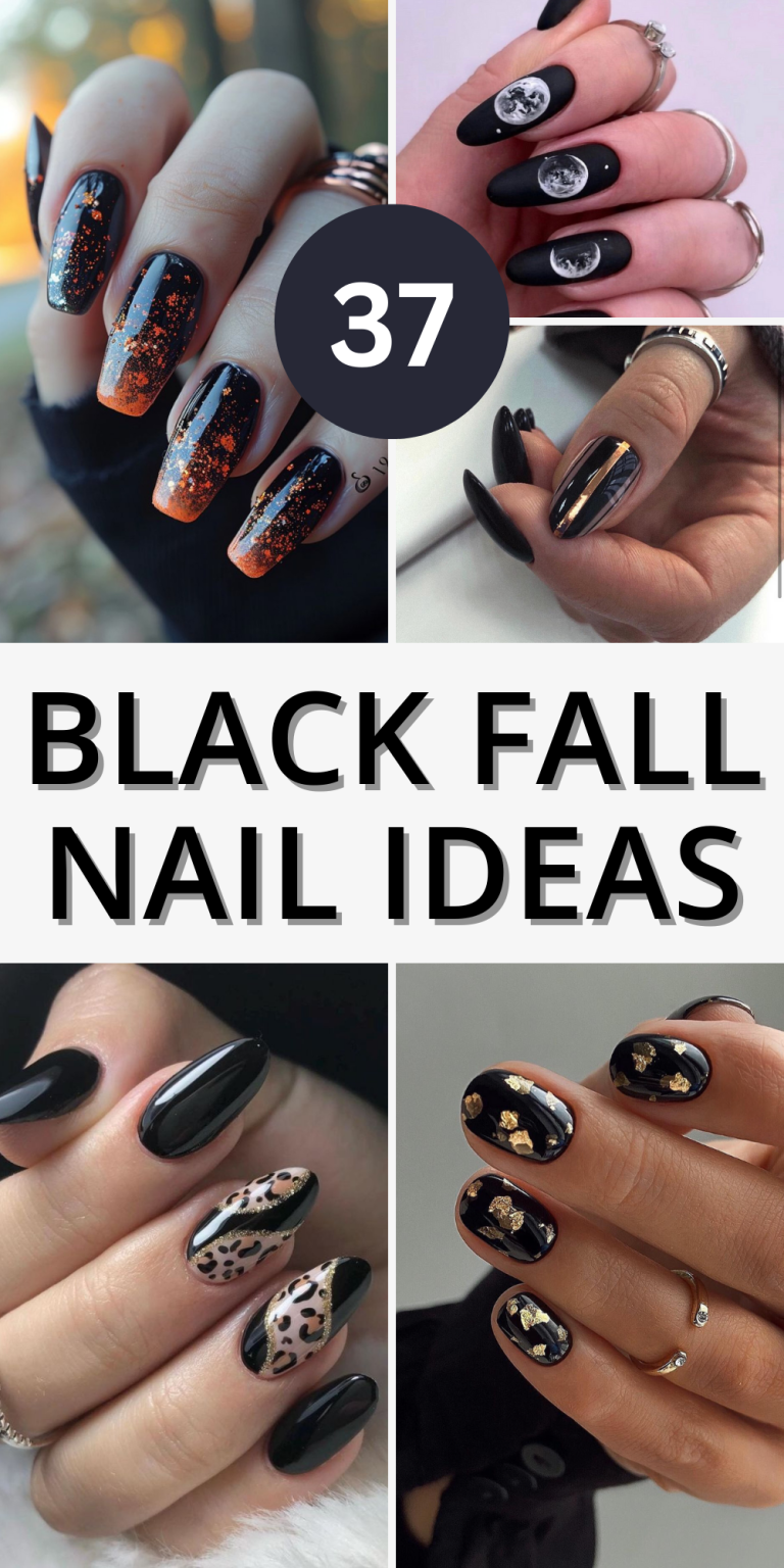 37 Stunning Black Fall Nail Ideas to Elevate Your Style - divagaze.com