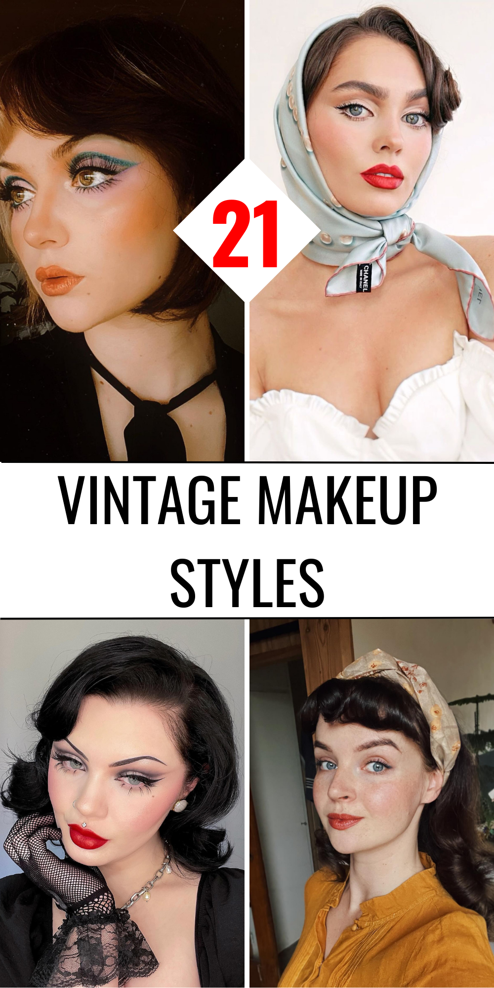 21 Vintage Makeup Styles 2024: Timeless Elegance and Modern Twists for ...
